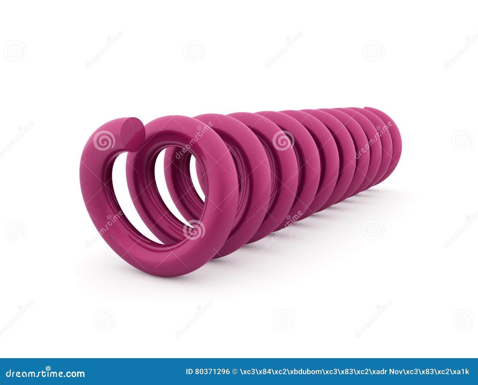 Spiral String Rendered on White Stock Illustration - Illustration of ...