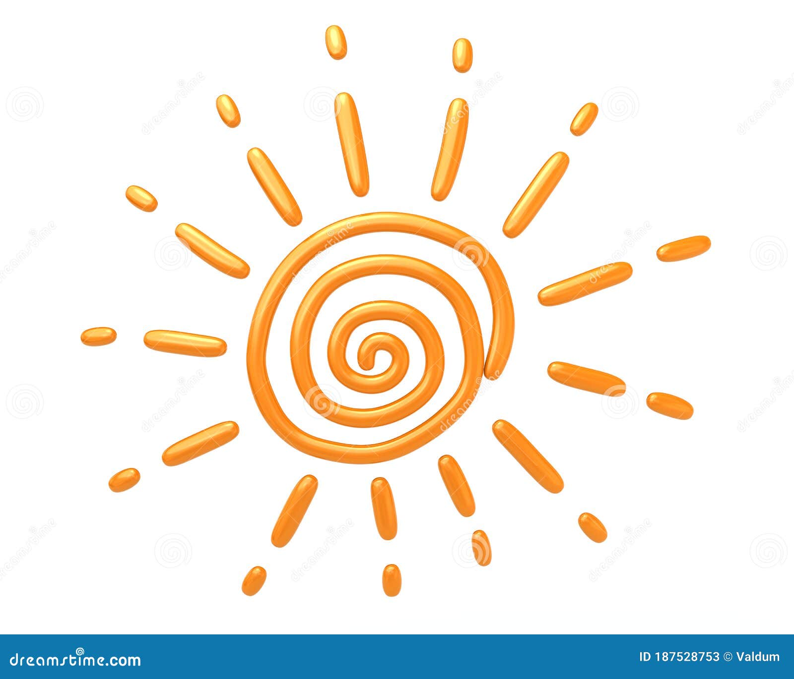 Spiral Sun 3d illustration stock illustration. Illustration of sunlight ...