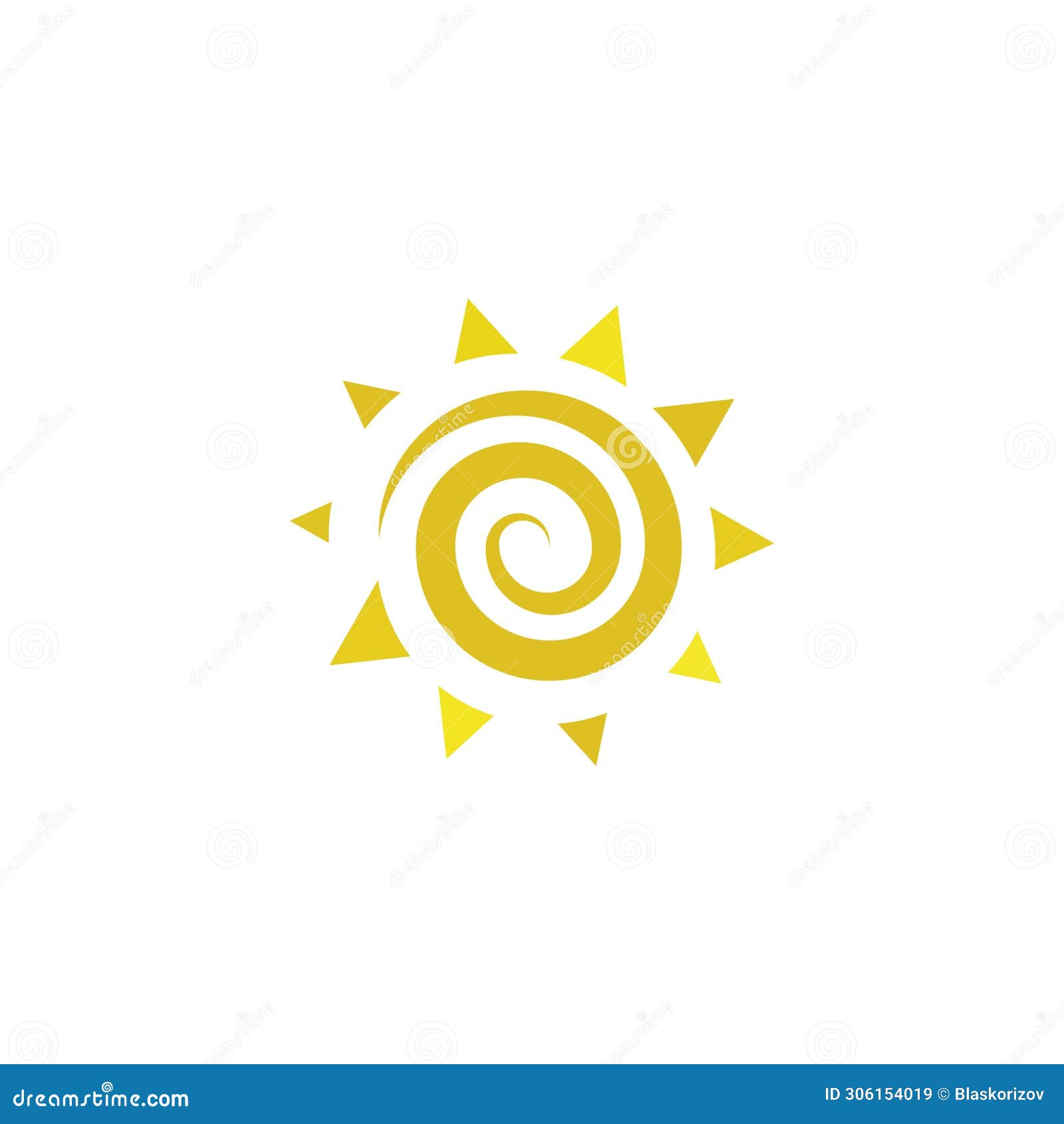 Spiral Sun Vector Logo Icon Design Stock Vector - Illustration of heat ...
