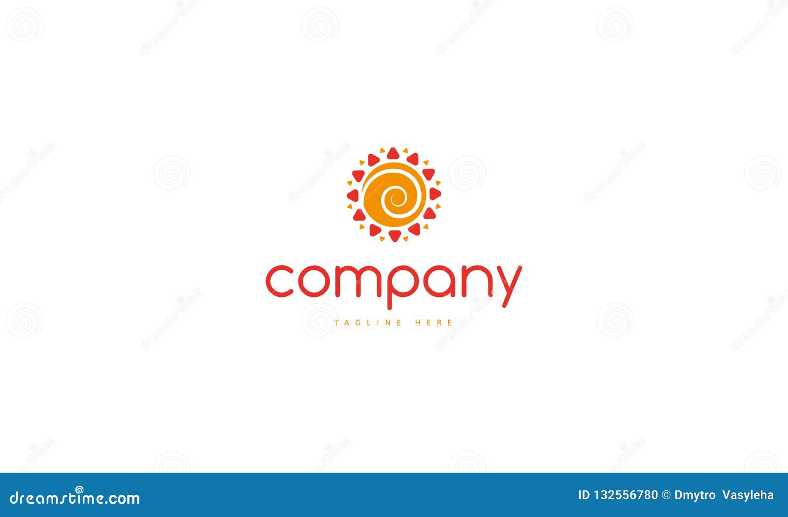 Spiral Sun Vector Logo Image Stock Vector - Illustration of element ...