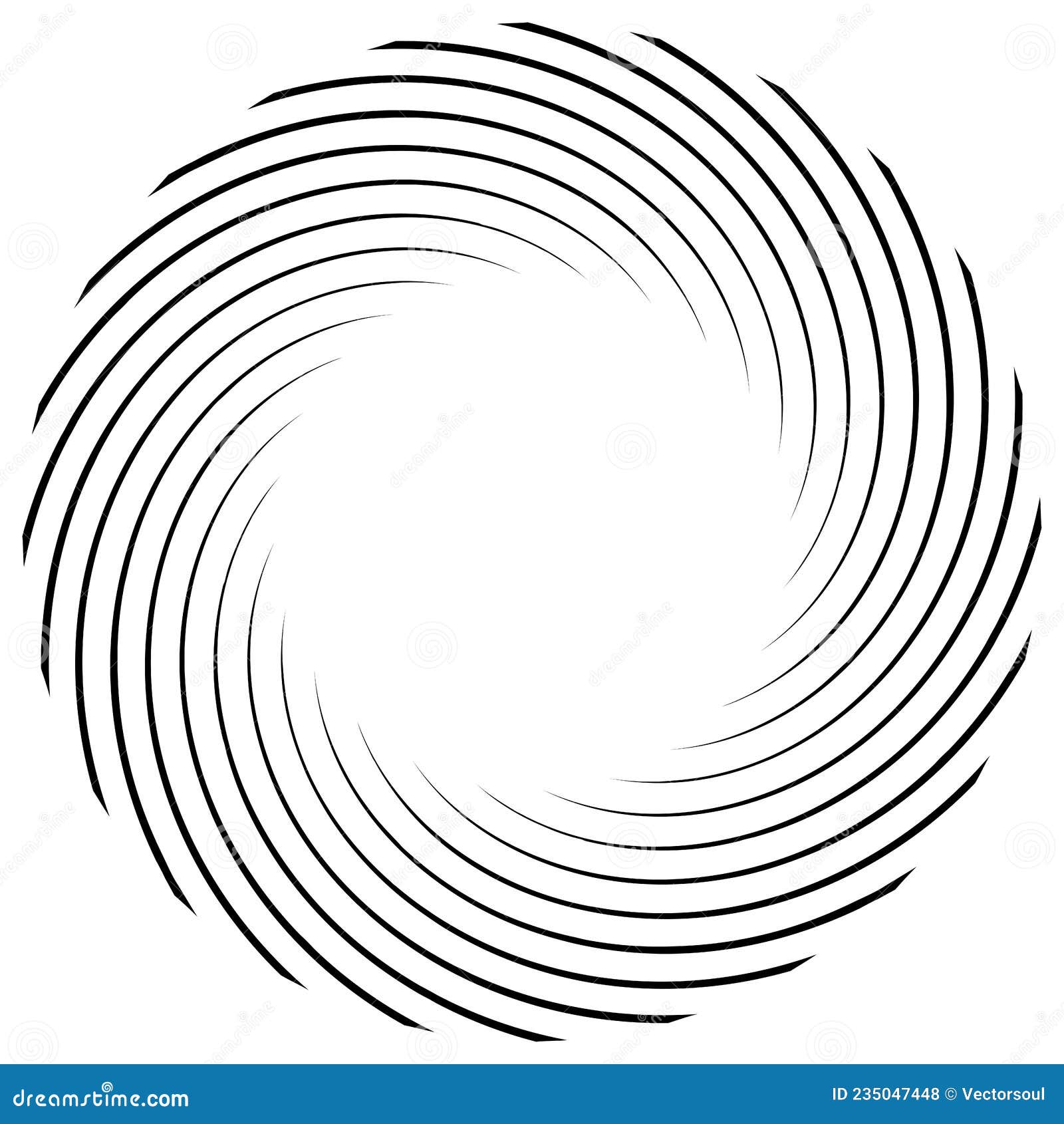 Spiral, Swirl, Twirl Element. Cochlear, Vortex, Vertigo Design Shape ...