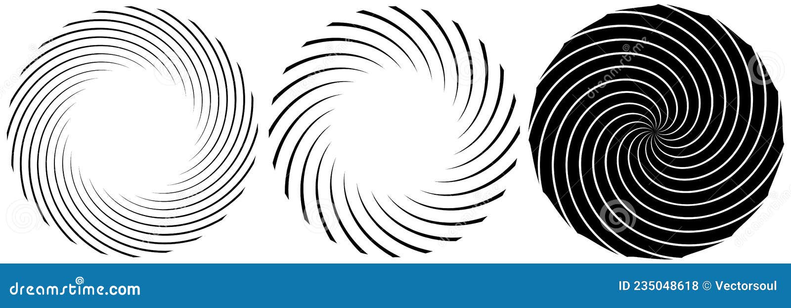 Spiral, Swirl, Twirl Element. Cochlear, Vortex, Vertigo Design Shape ...