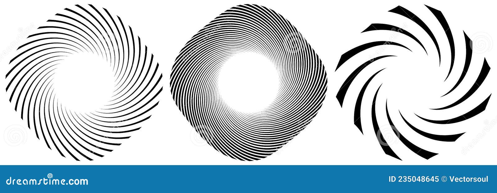 Spiral, Swirl, Twirl Element. Cochlear, Vortex, Vertigo Design Shape ...
