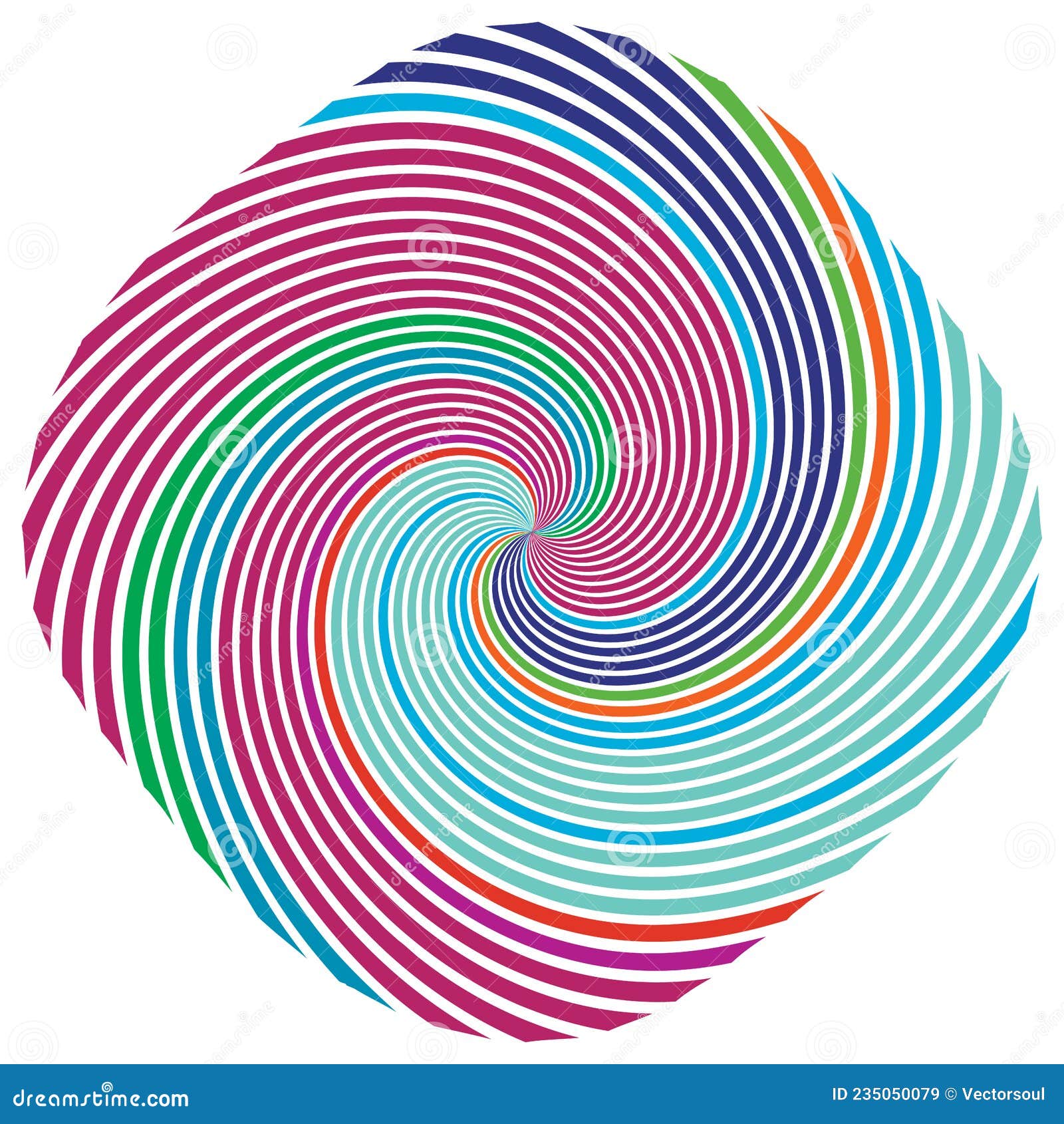 Spiral, Swirl, Twirl Element. Cochlear, Vortex, Vertigo Design Shape ...