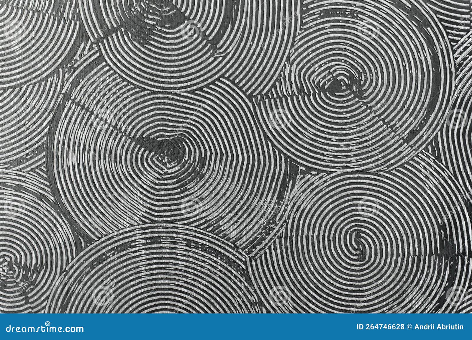 Spiral Texture on Gray Plaster, Unique Handmade Pattern Stock Photo ...