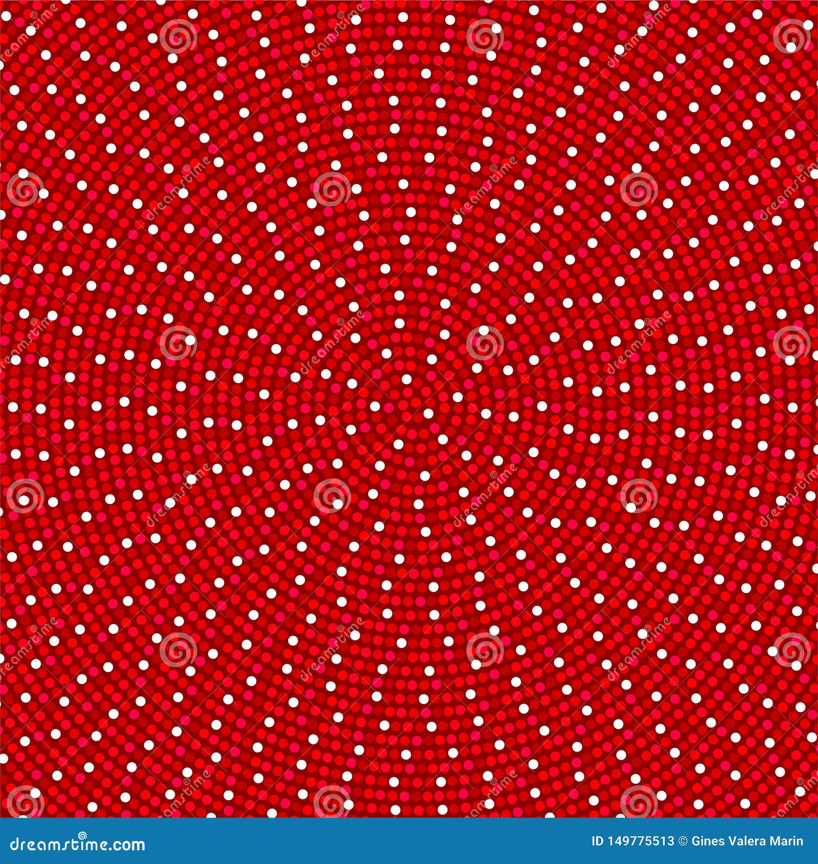 Spiral Texture of Red Dots and White Pattern Stock Vector ...