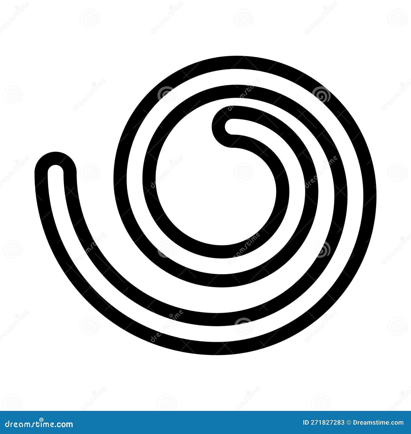Spiral Thick Line Icon stock illustration. Illustration of vector ...