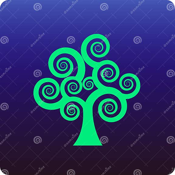 Spiral tree stock vector. Illustration of stem, nature - 4905849