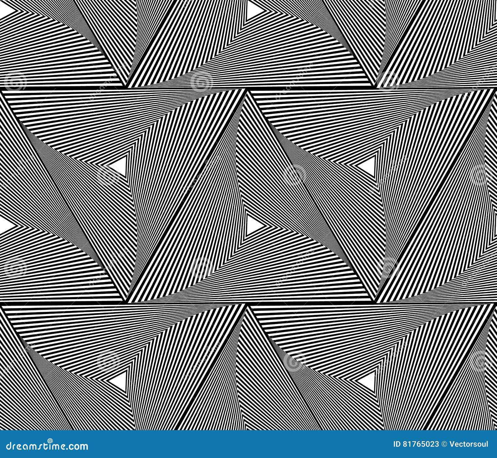 Spiral Triangles Geometric Seamlessly Repeatable Abstract Monoch Stock ...