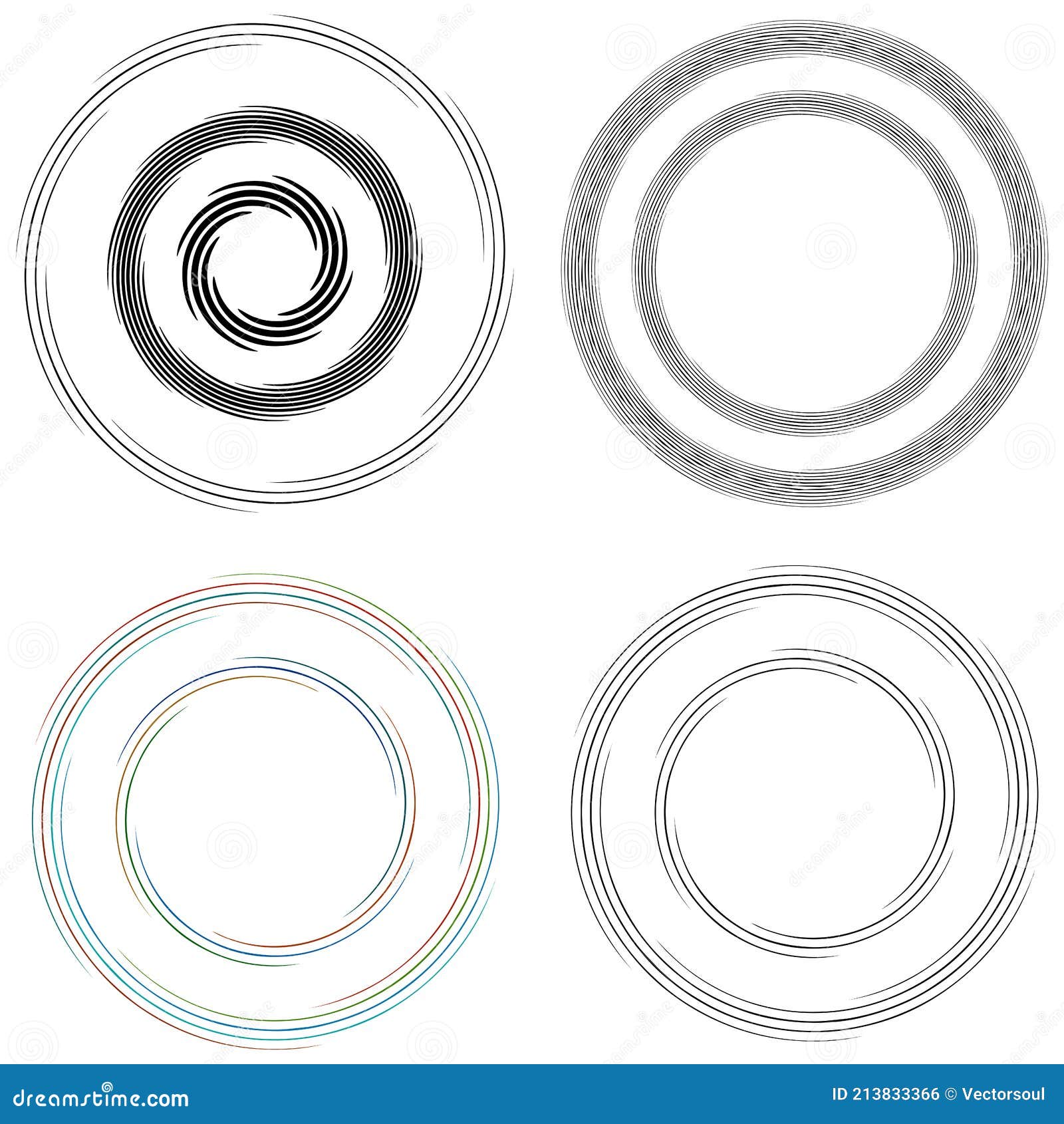 Spiral, Twirl, Whirlpool Element Vector Illustration. Cochlear, Helix ...