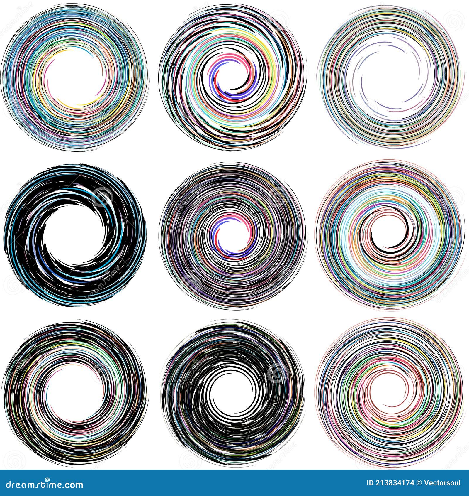 Spiral, Twirl, Whirlpool Element Vector Illustration. Cochlear, Helix ...
