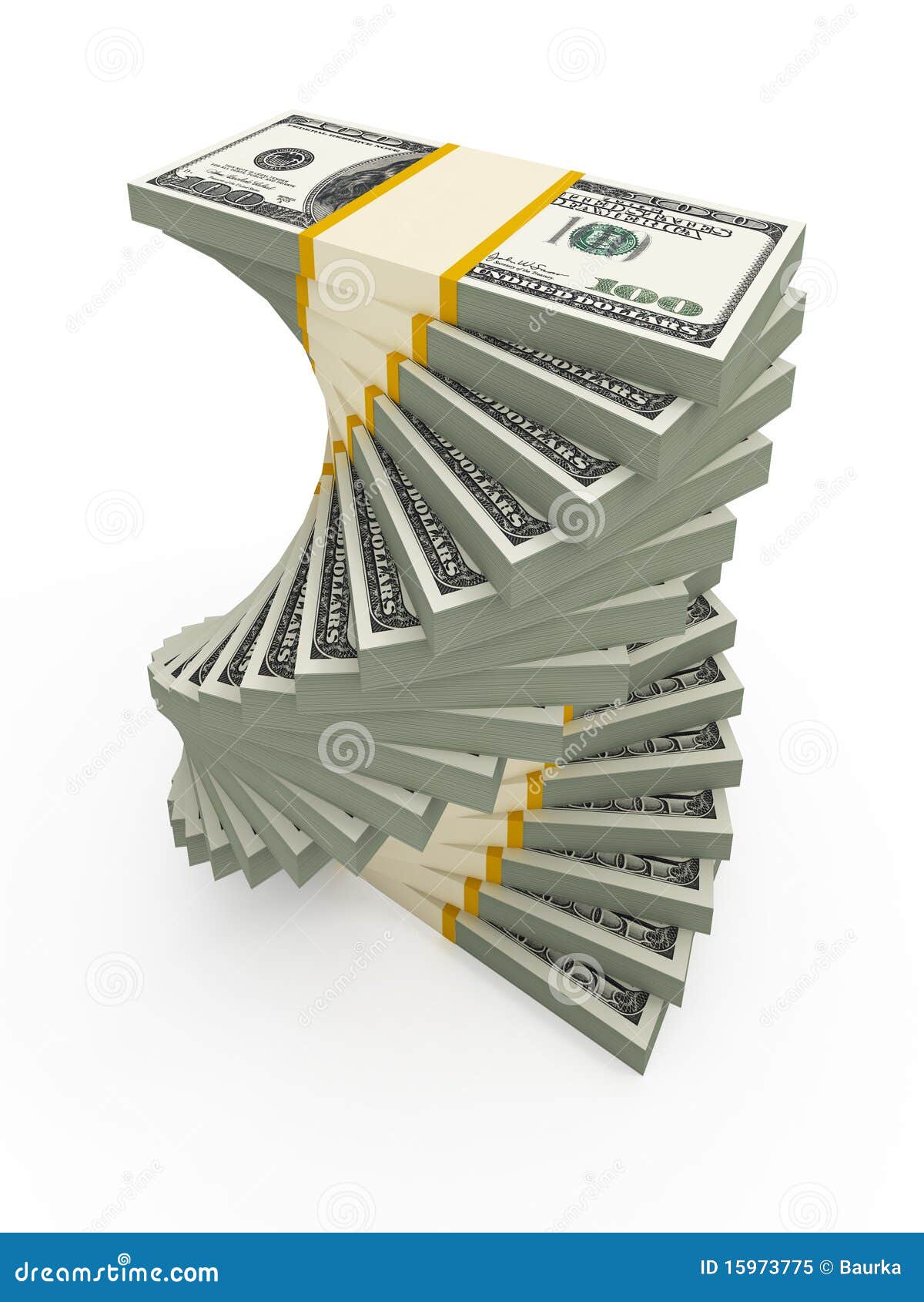 Spiral USD stack stock illustration. Illustration of concept - 15973775