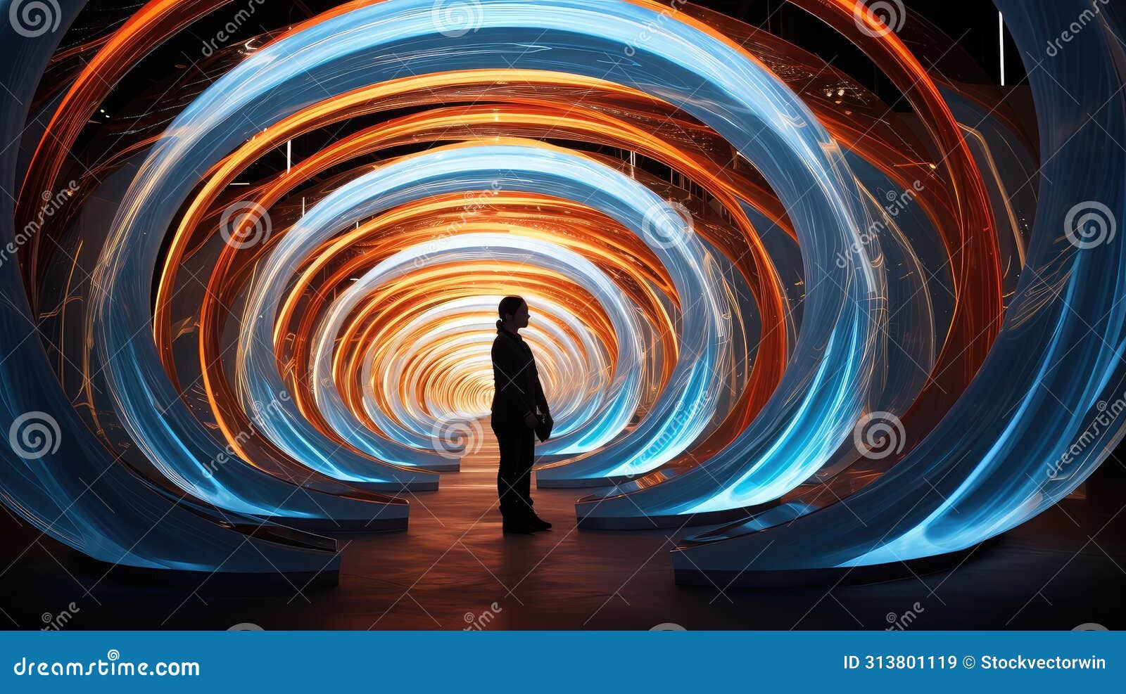 Spiral vortex light stock illustration. Illustration of vortex - 313801119