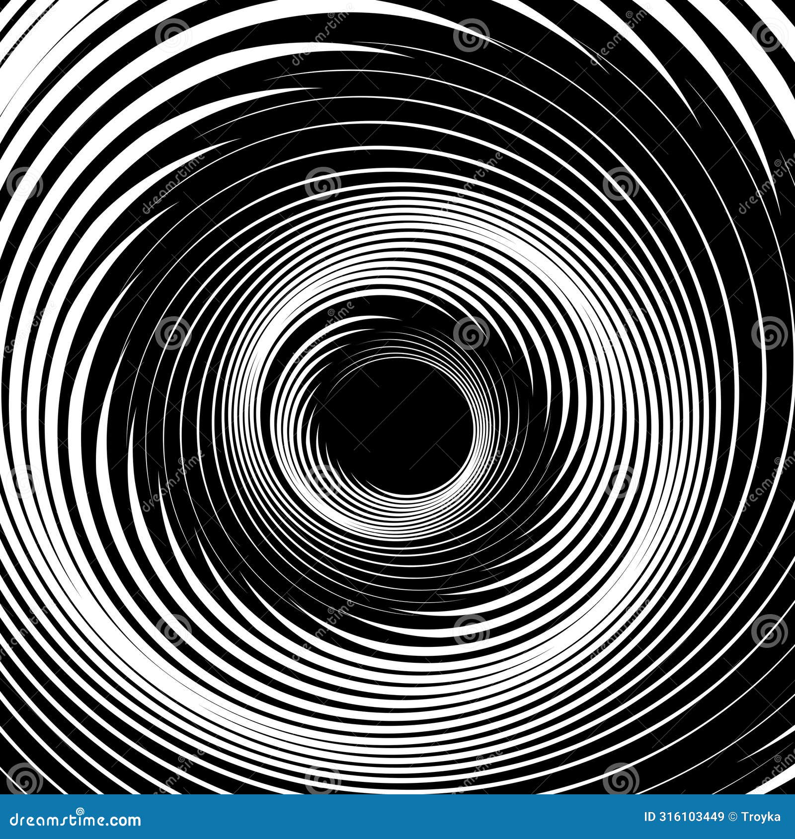 Spiral Vortex Movement. Abstract Textured Black and White Background ...