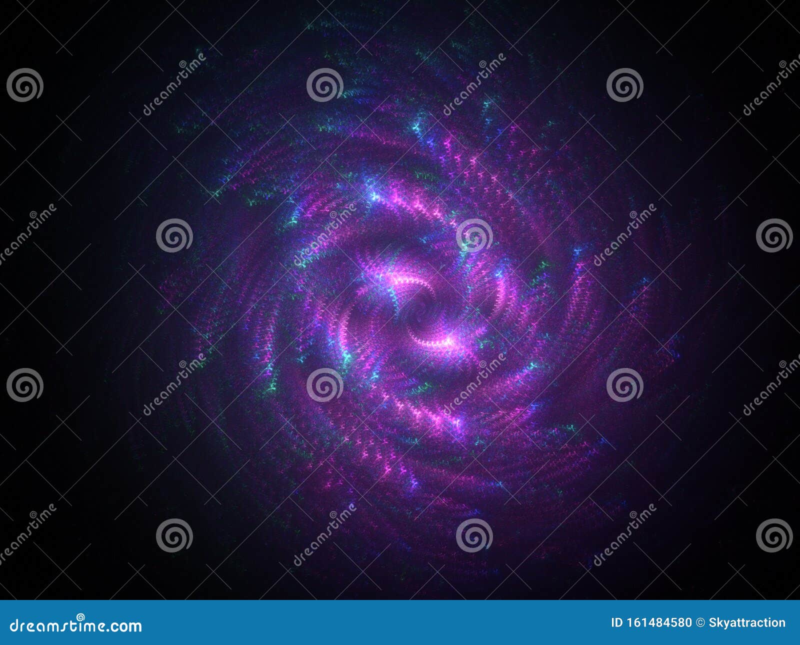 Spiral Vortex Neon Particles Glowing Background Stock Illustration ...