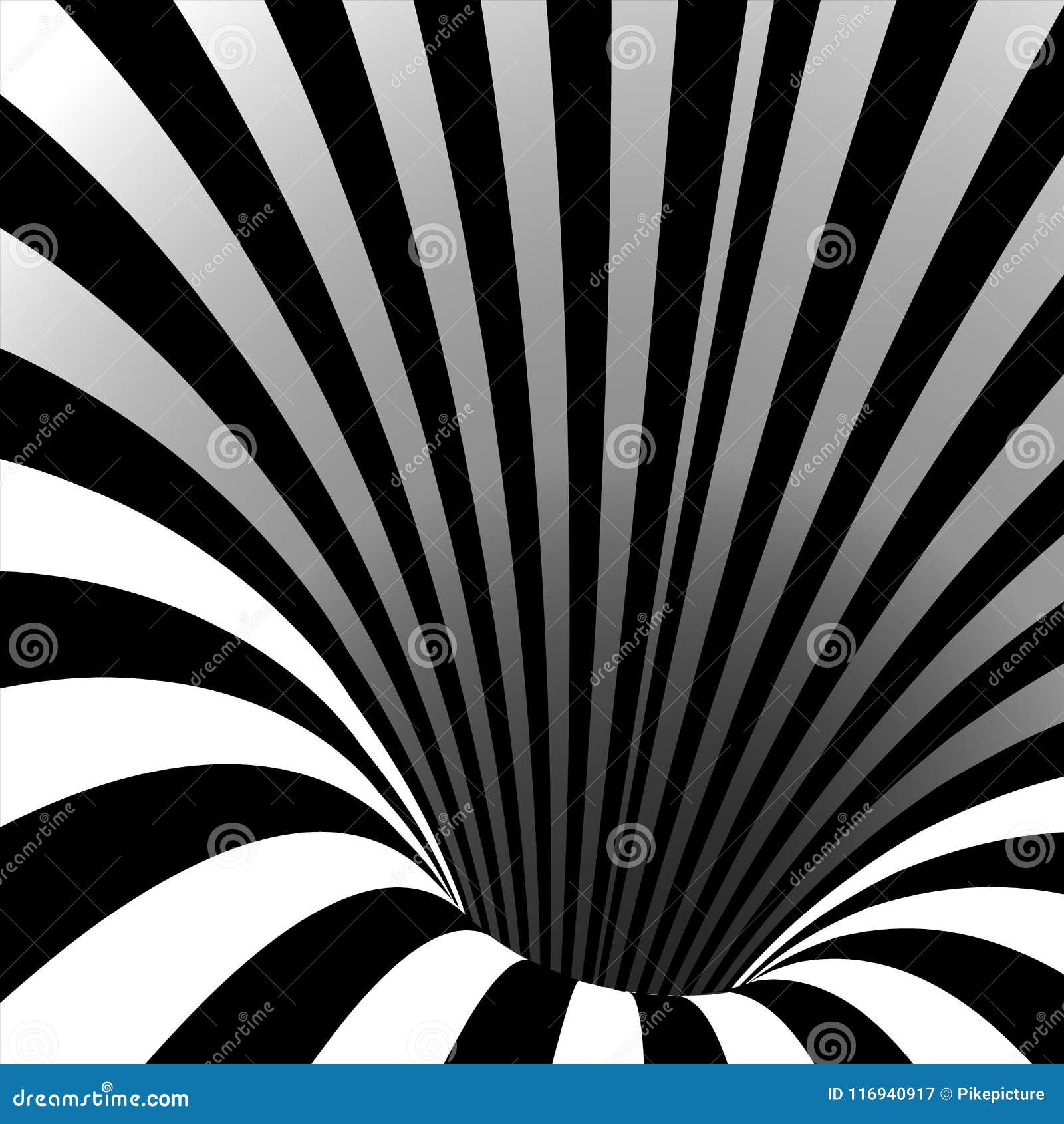 Spiral Vortex Vector. Illusion Swirl. Tunnel Hole Effect. Movement ...