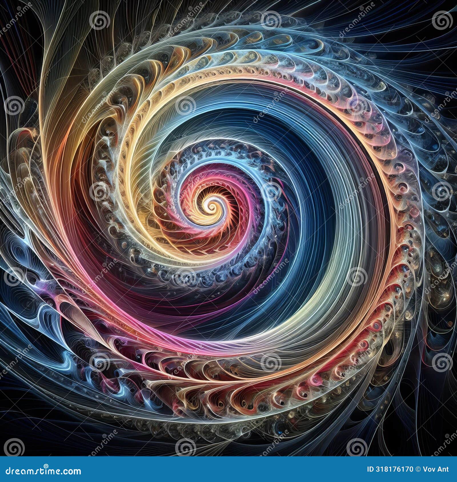 Spiral Waves Rotating Wave Patterns, Often Observed in Fluid D Stock ...