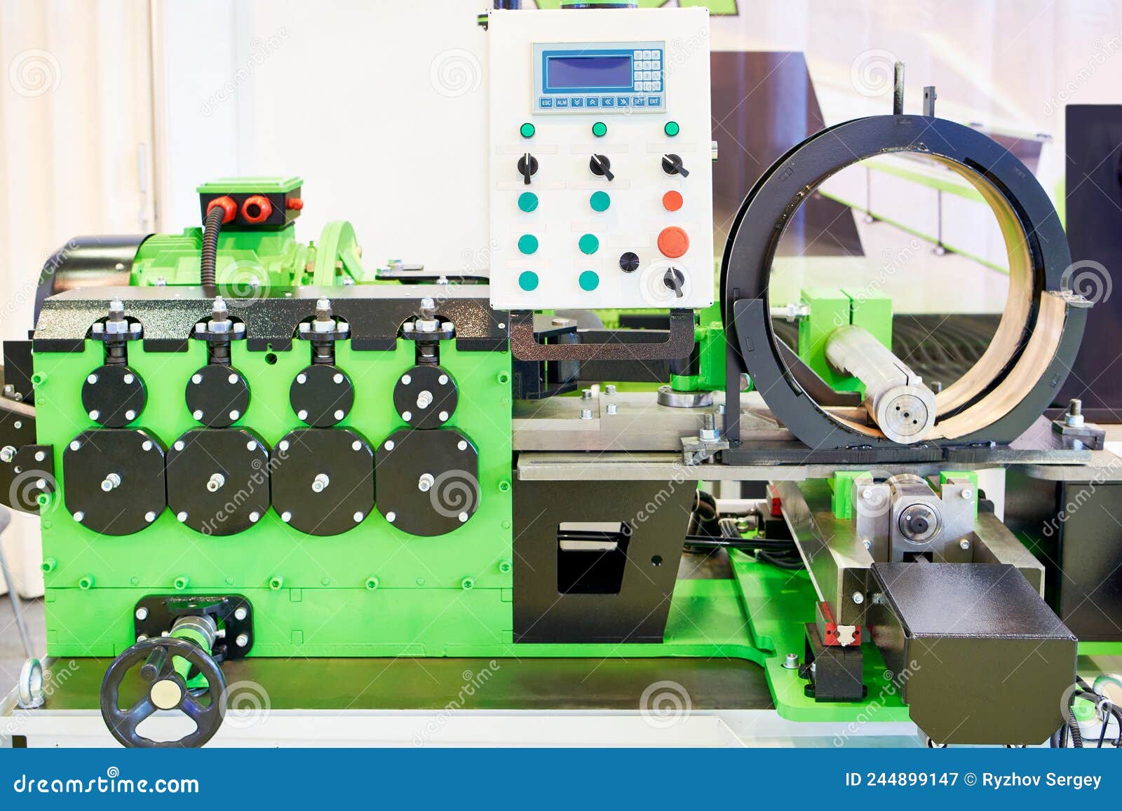 Spiral Winder Machine with Rigid Rings Stock Image - Image of metallic ...