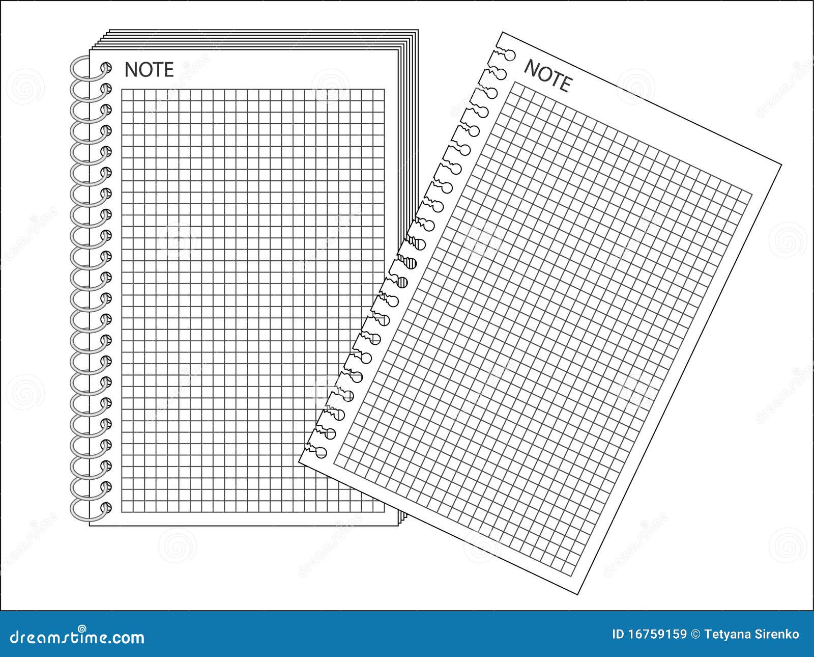 Spirale - Bloc-notes Attaché Illustration de Vecteur - Illustration du ...