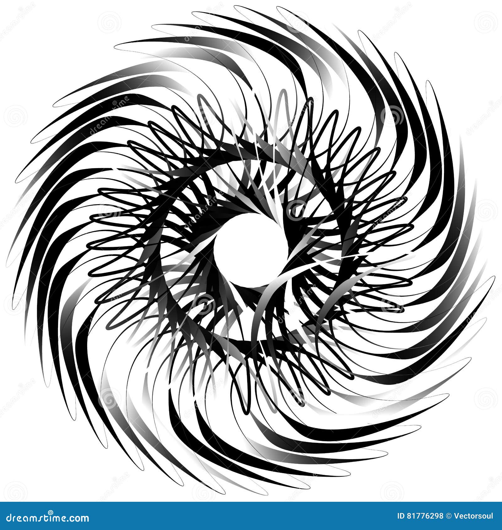 Spirale Isolata Su Bianco Girando, Forma Concentrica Che Forma Un G ...