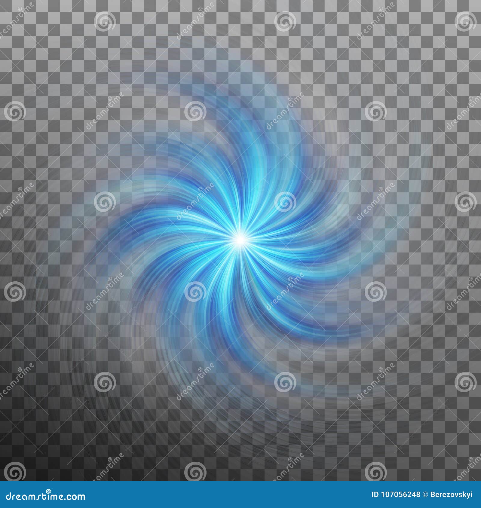 Spiraling Blue Vortex Isolated. EPS 10 Vector Stock Vector ...