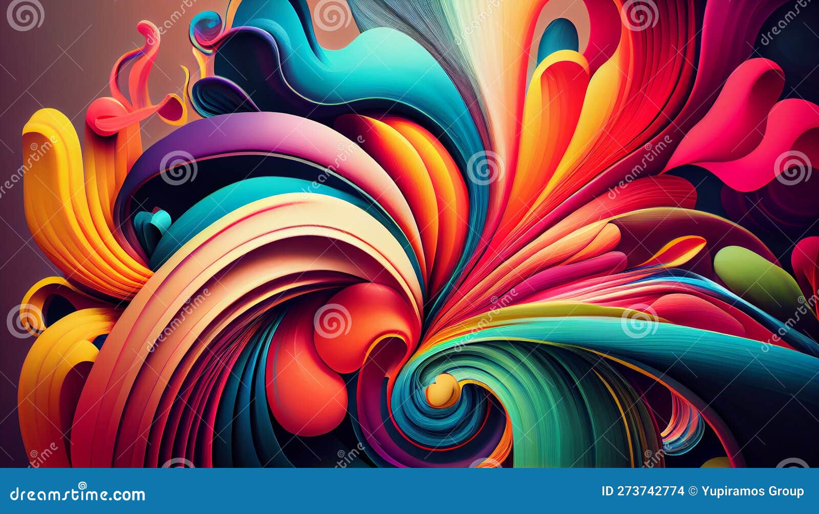 Spiraling Ornate Wave Pattern Adds Modern Elegance Generated by AI ...