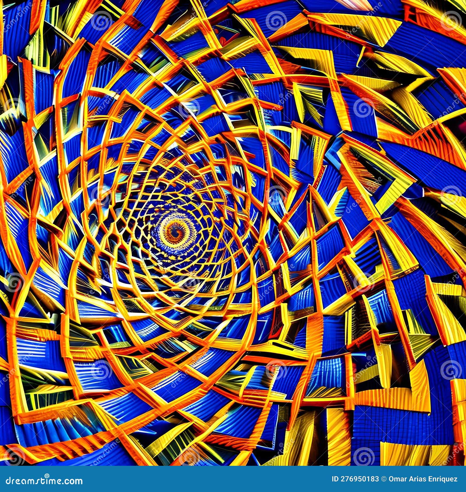 Spiraling Shapes II: Another Image of a Geometric Pattern Created with ...