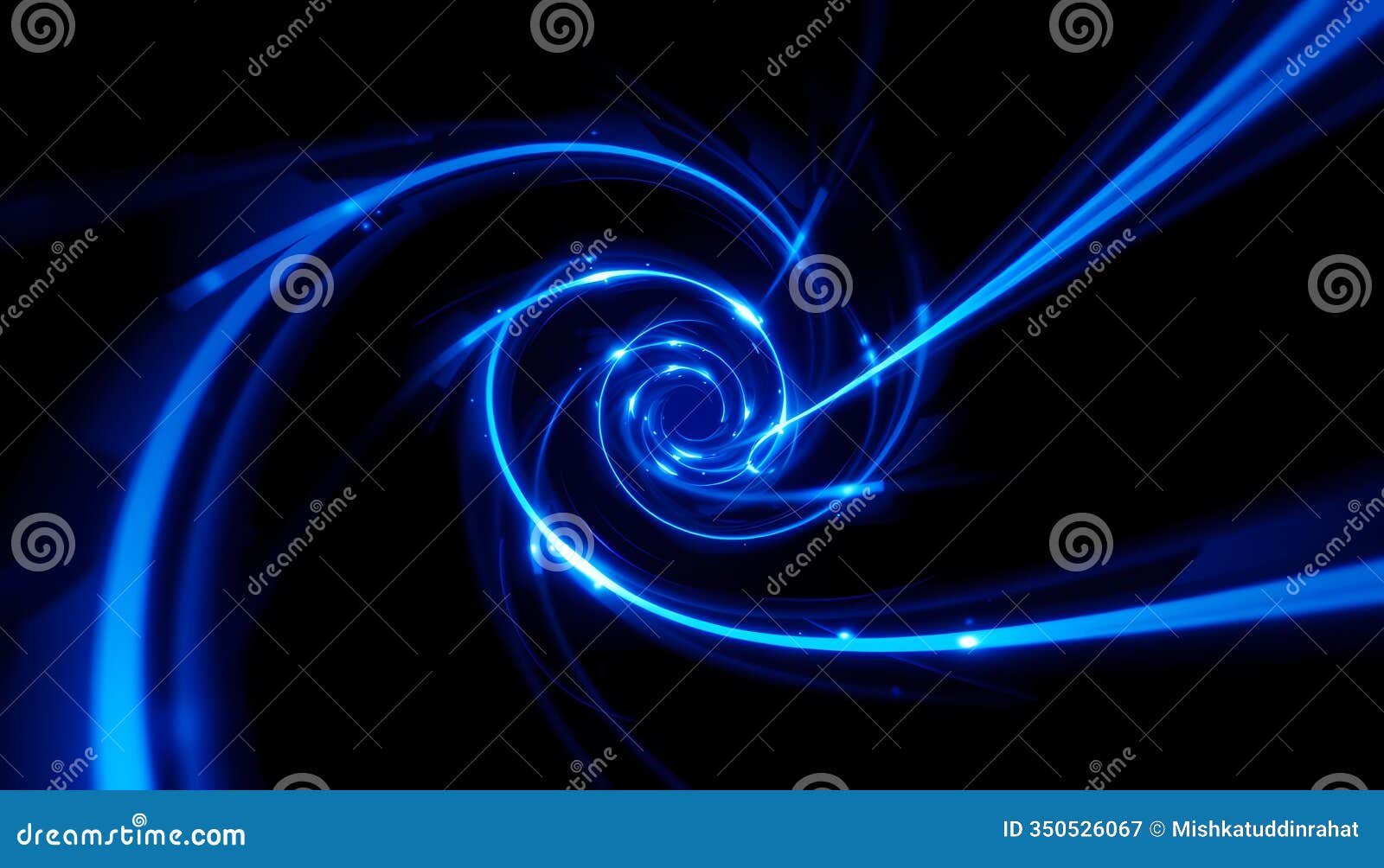 Spiraling Vortex of Bright Blue Light Beams Background Stock ...