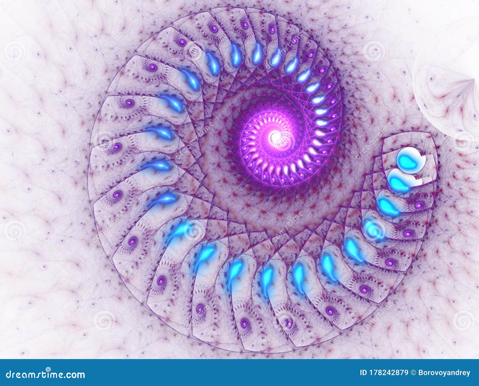 Spirals - Mysterious Psychedelic Relaxation Pattern. Glowing Spiral ...
