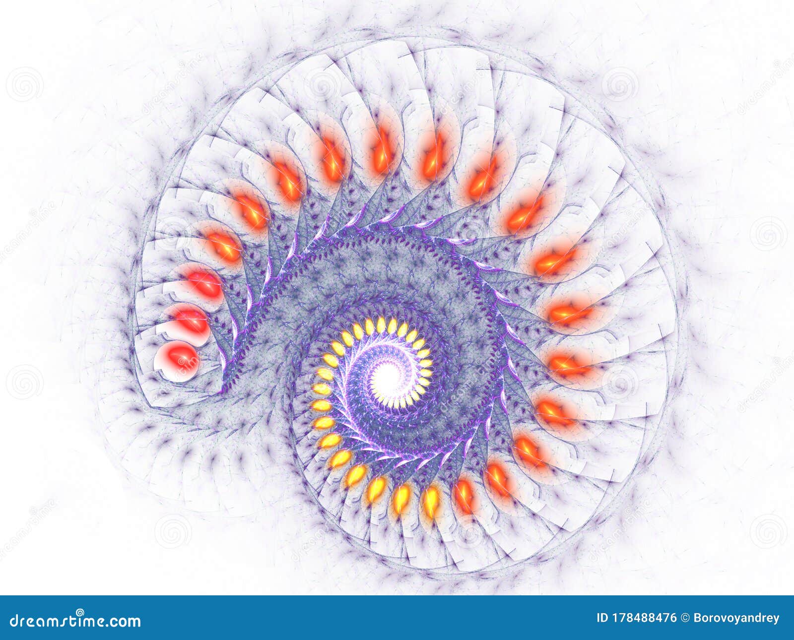 Spirals - Mysterious Psychedelic Relaxation Pattern. Glowing Spiral ...