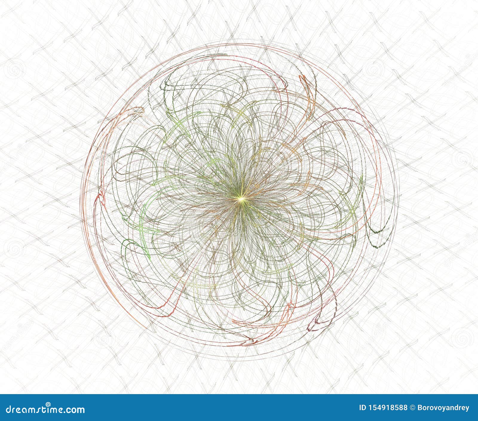 Spirals, Rings and Loops with Texture on Background Stock Illustration ...