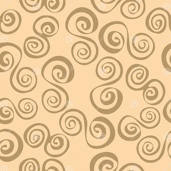 Spirals Seamless Repeat Patterns on a Light Background. Stock Vector ...