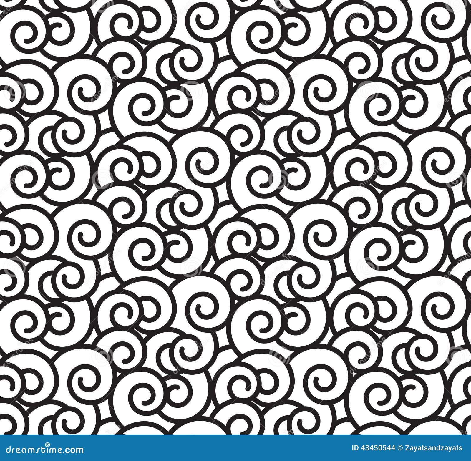 Spirals stock vector. Illustration of seamless, texture - 43450544