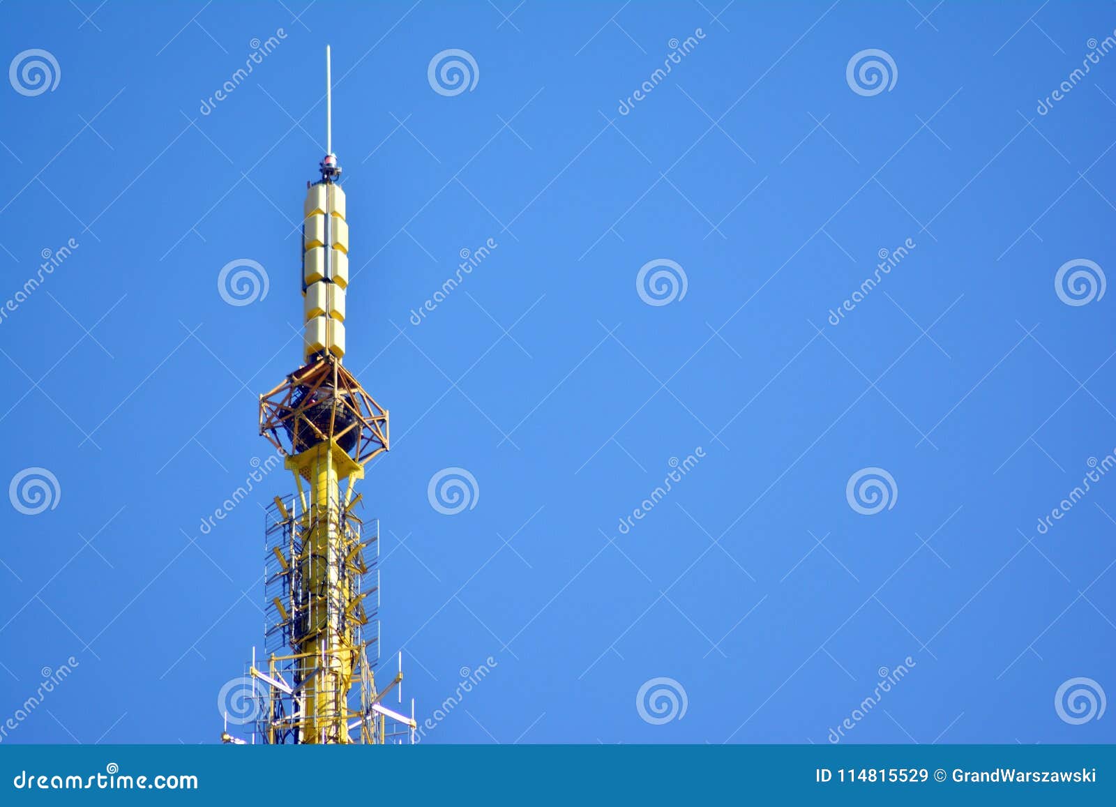 Spire of building stock image. Image of antenna, high - 114815529