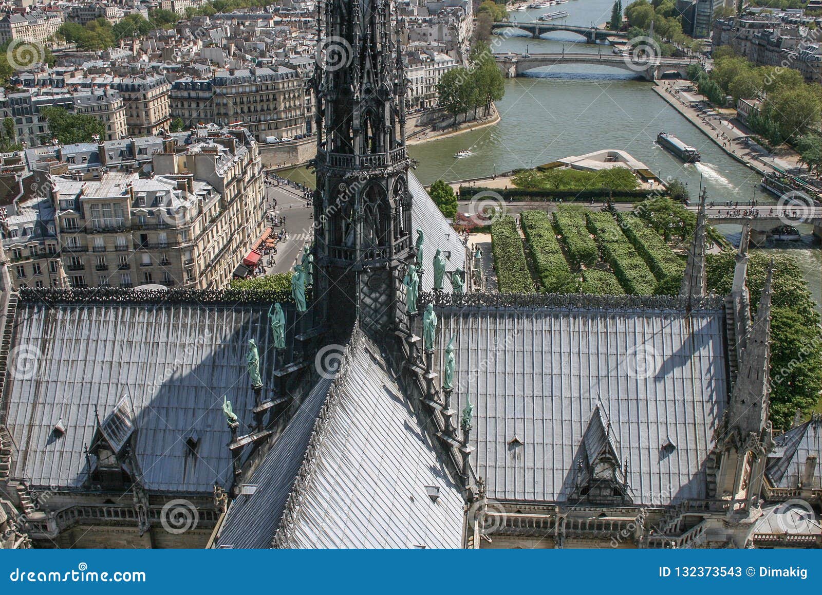 Spire of the Cathedral Viewed from Above. Stock Image - Image of ...