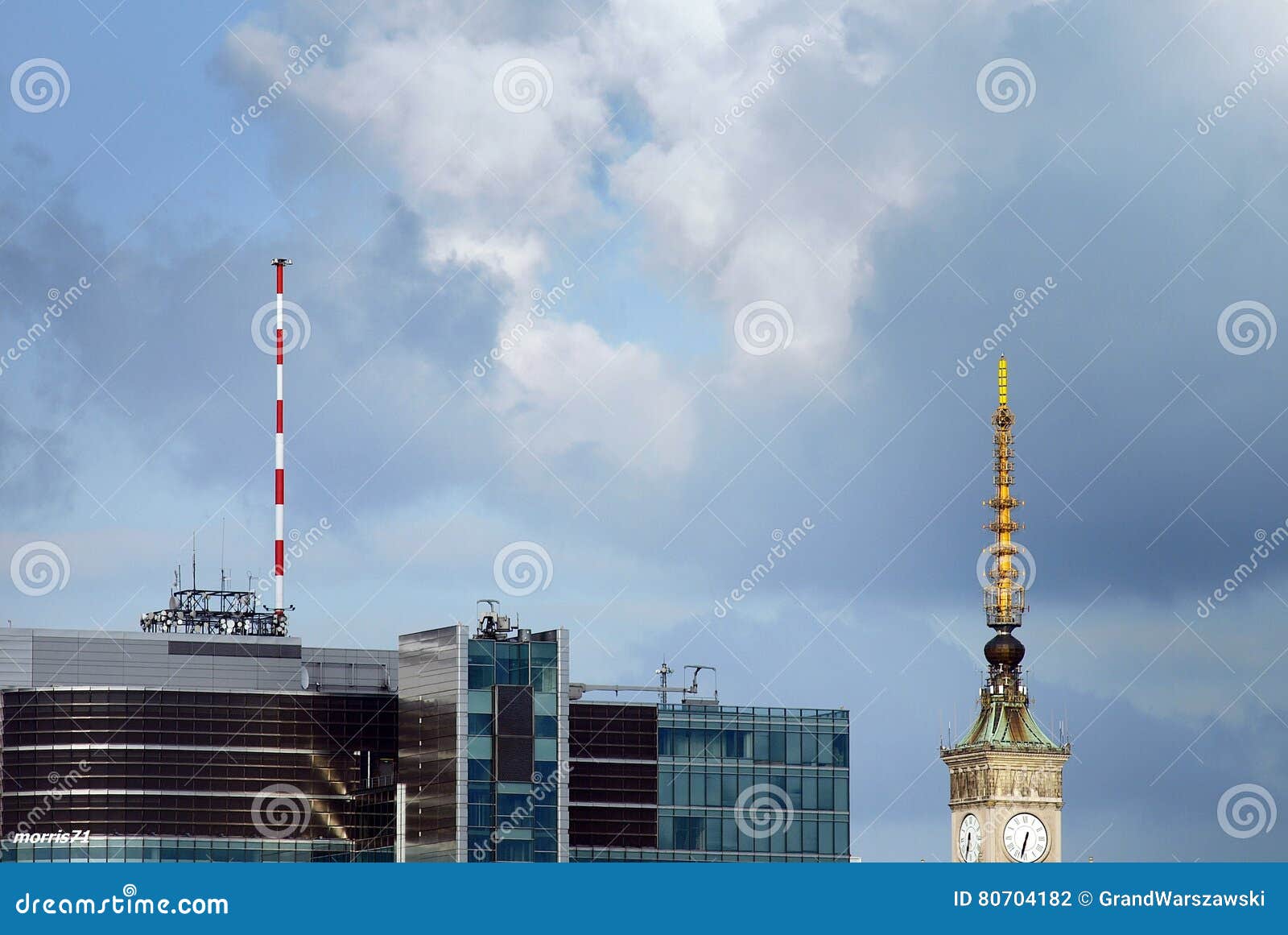 Spire on the Roof of the Building Stock Photo - Image of modern ...