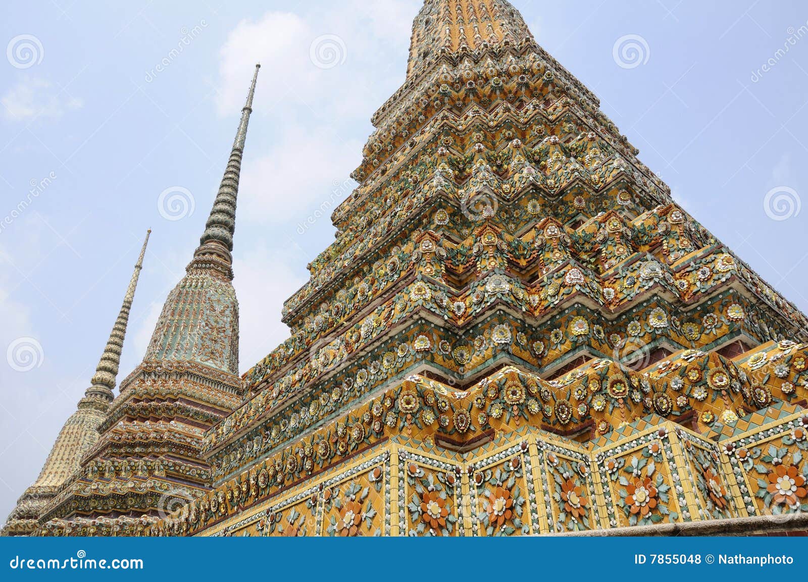 Spired temples, Thailand stock photo. Image of transcendent - 7855048