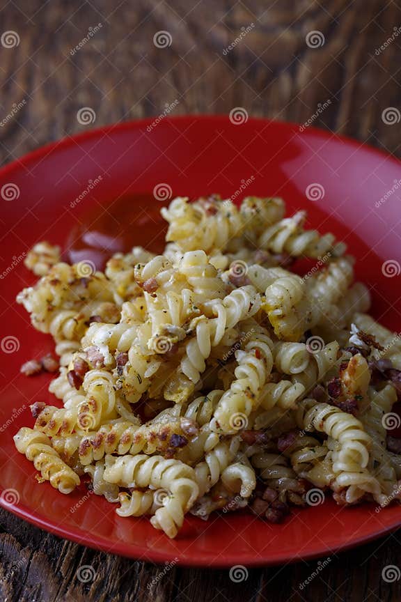 Spirelli pasta stock image. Image of nutrition, lunch - 202570983
