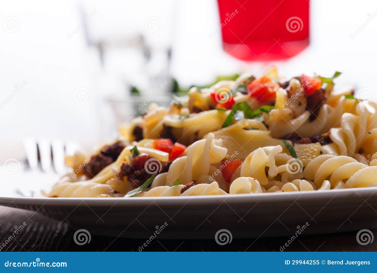 Spirelli stock image. Image of gravy, beef, tomato, minced - 29944255