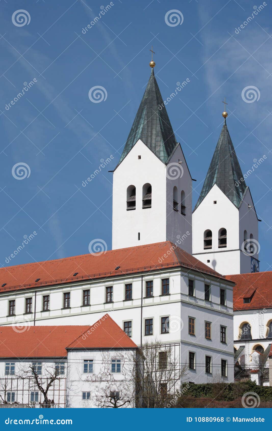 Spires Freising Cathedral, Germany Stock Photo - Image of ancient ...