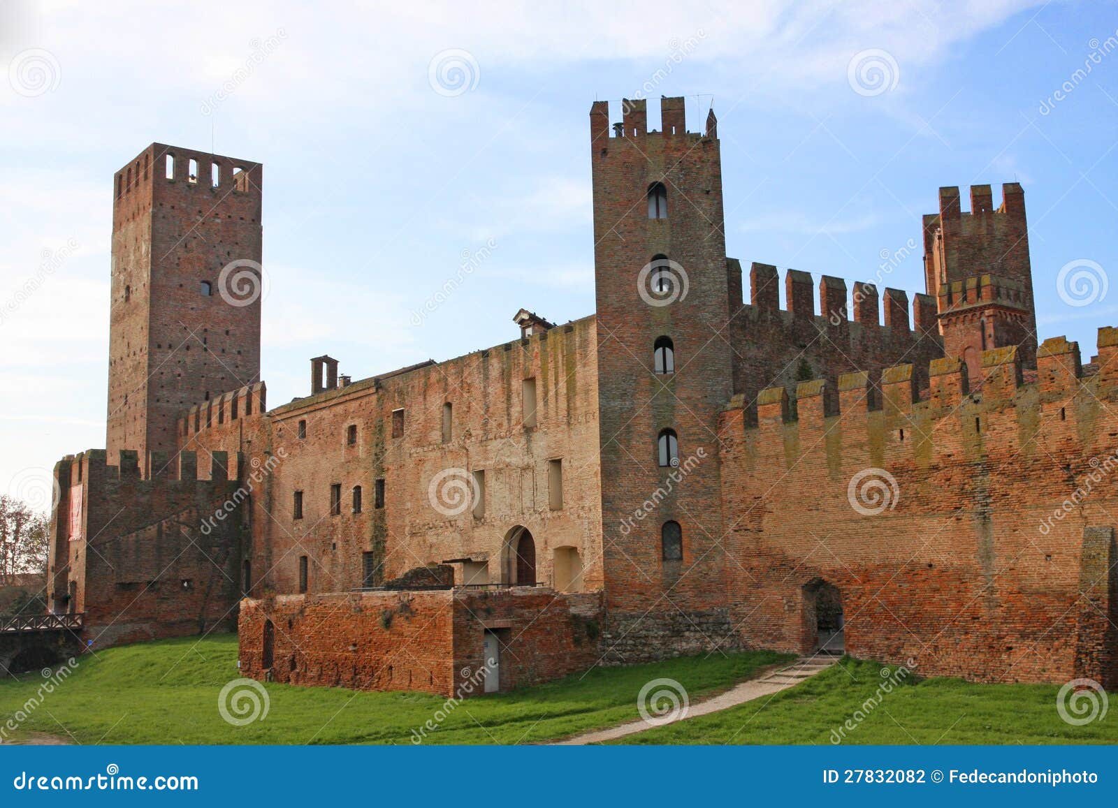 Spires and Towers of the Medieval Castle of Montagnana Stock Photo ...