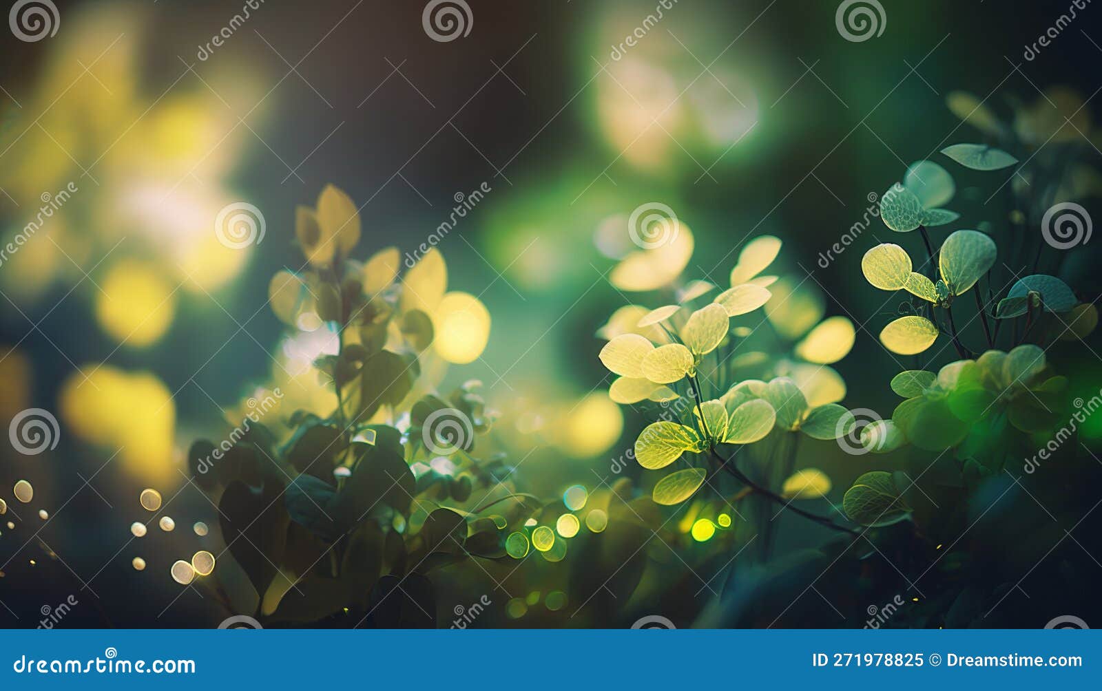 Spiring Green Garden with Flowers Background. Stock Illustration ...