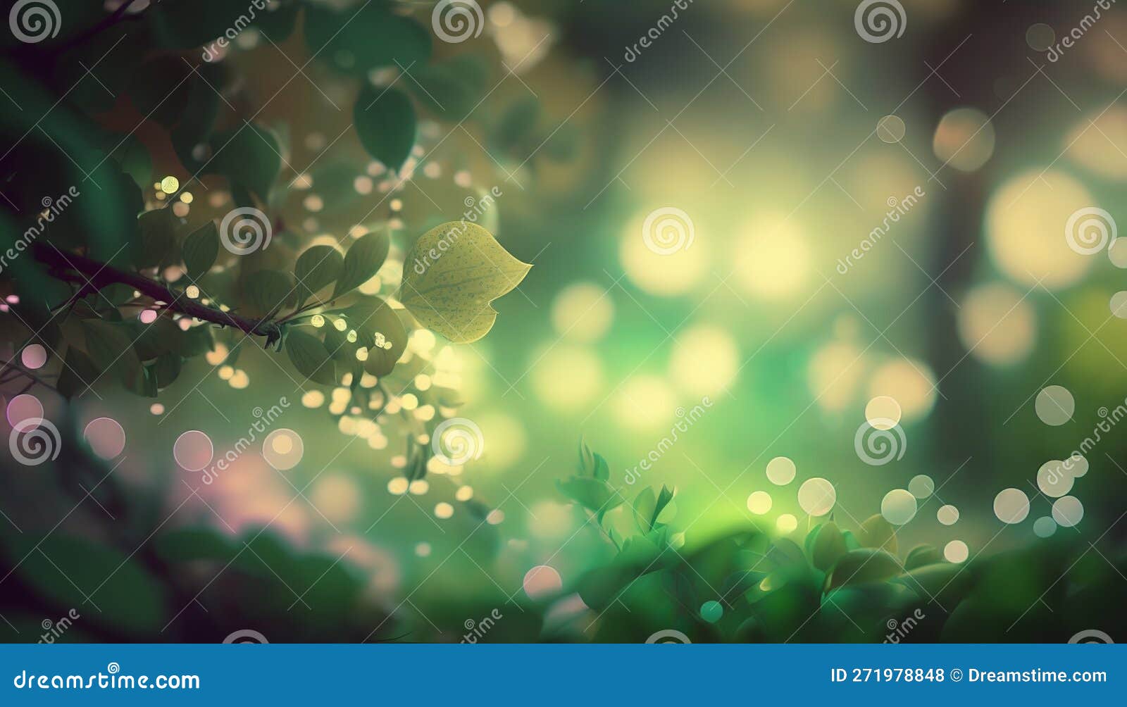 Spiring Green Garden with Flowers Background. Stock Illustration ...