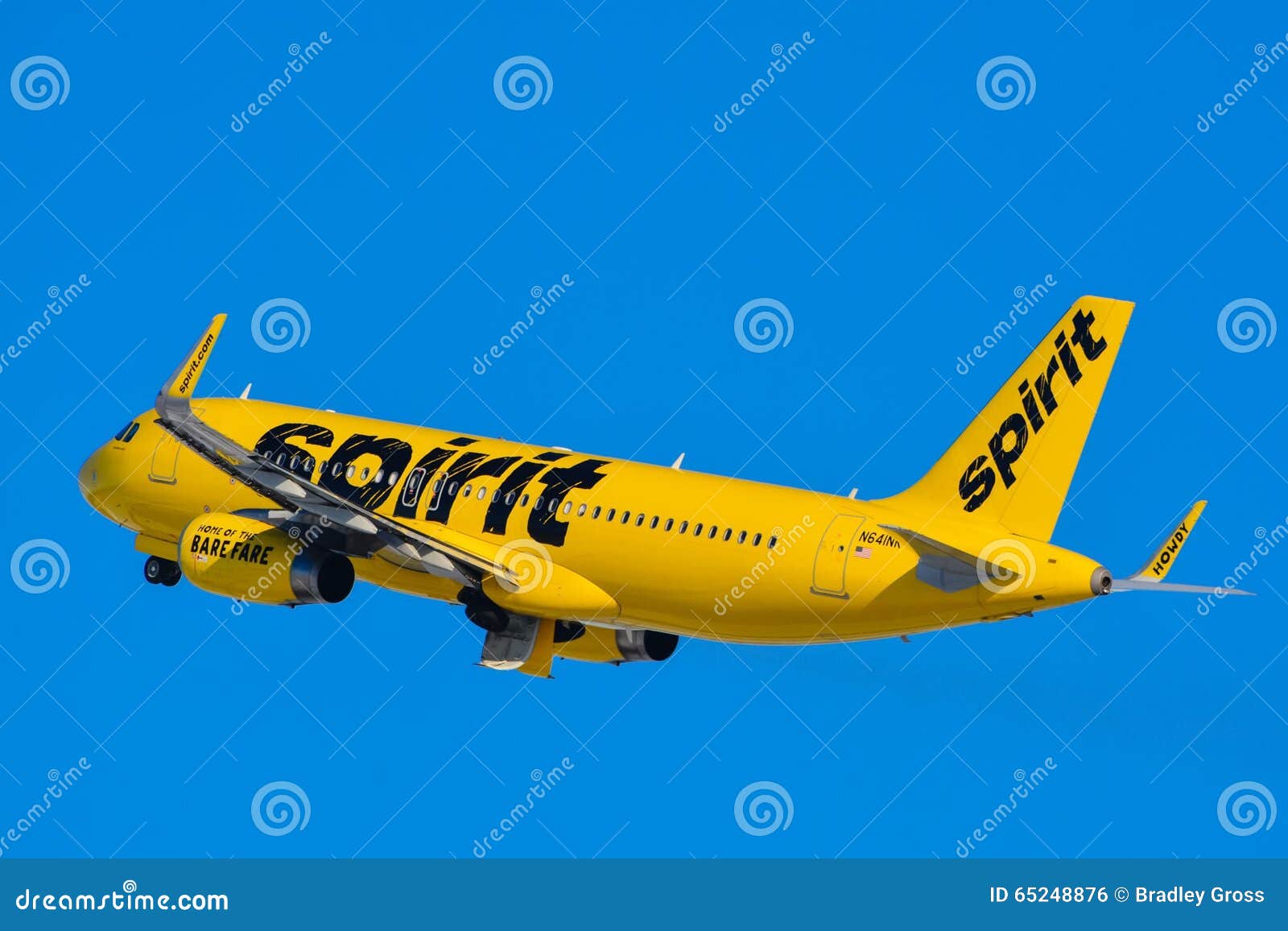 Spirit Airlines Airbus A319 Regional Airliner Aircraft Taking Off From ...