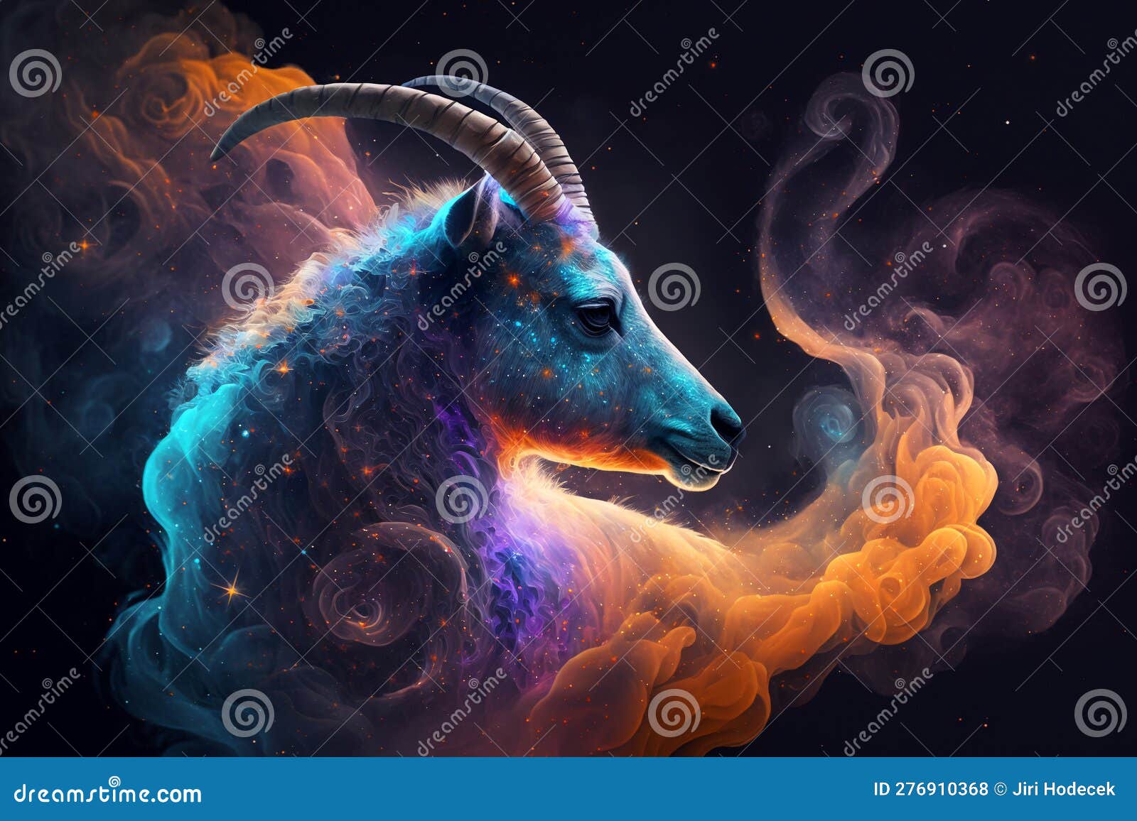 Spirit animal - Goat stock illustration. Illustration of energy - 276910368