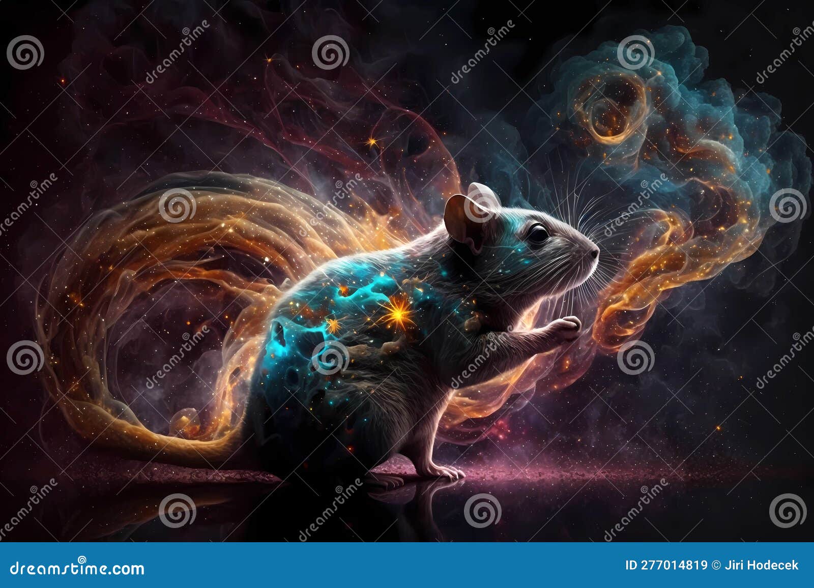 Spirit animal - Rat, stock illustration. Illustration of pattern ...