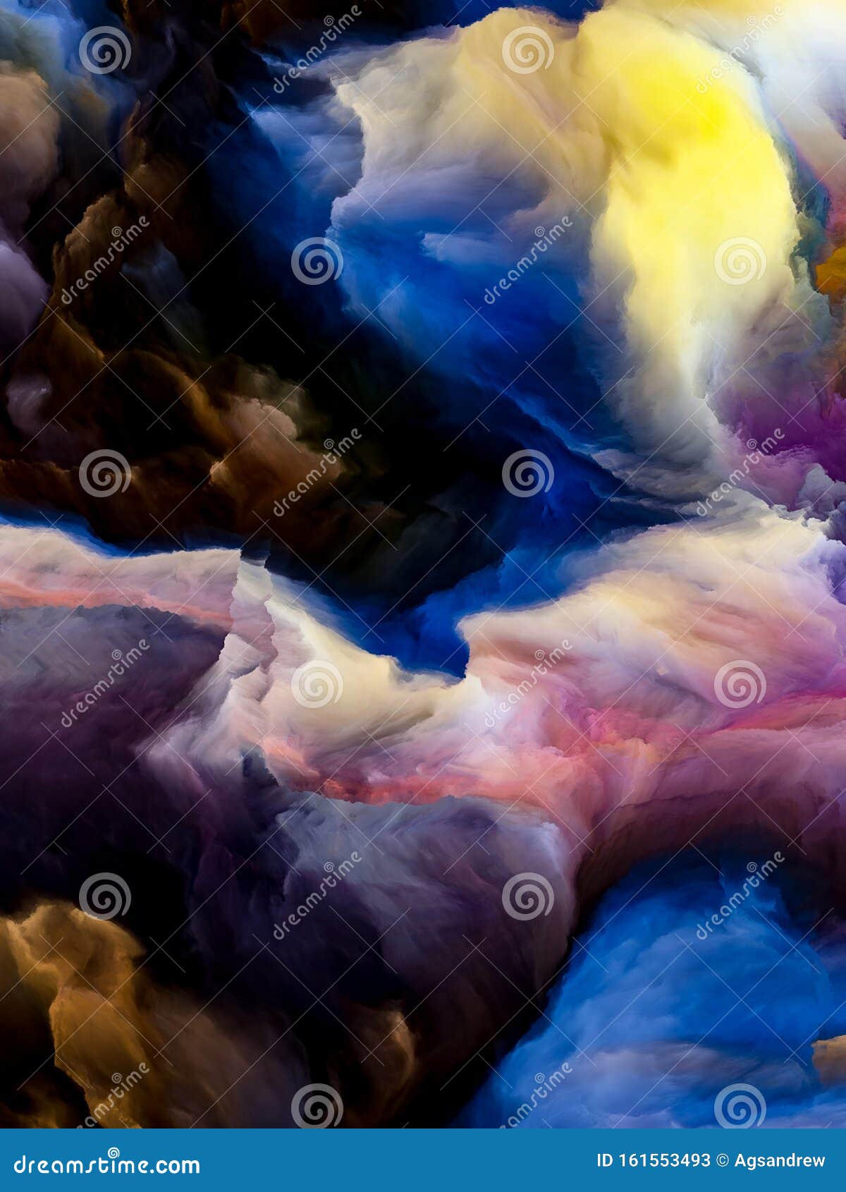 Spirit of Cloudscape stock illustration. Illustration of canvas - 161553493