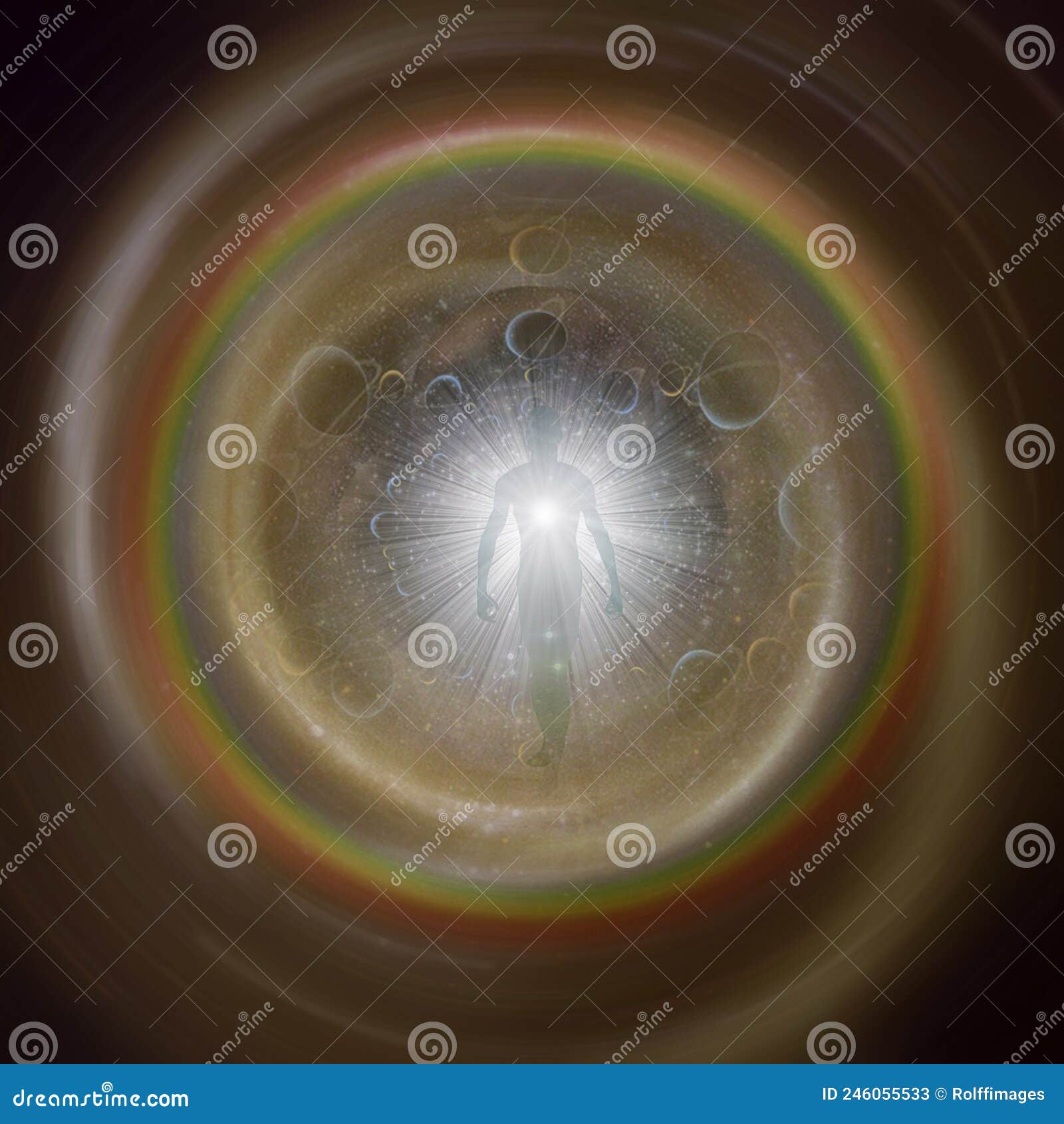 Spirit of Eternity stock illustration. Illustration of light - 246055533