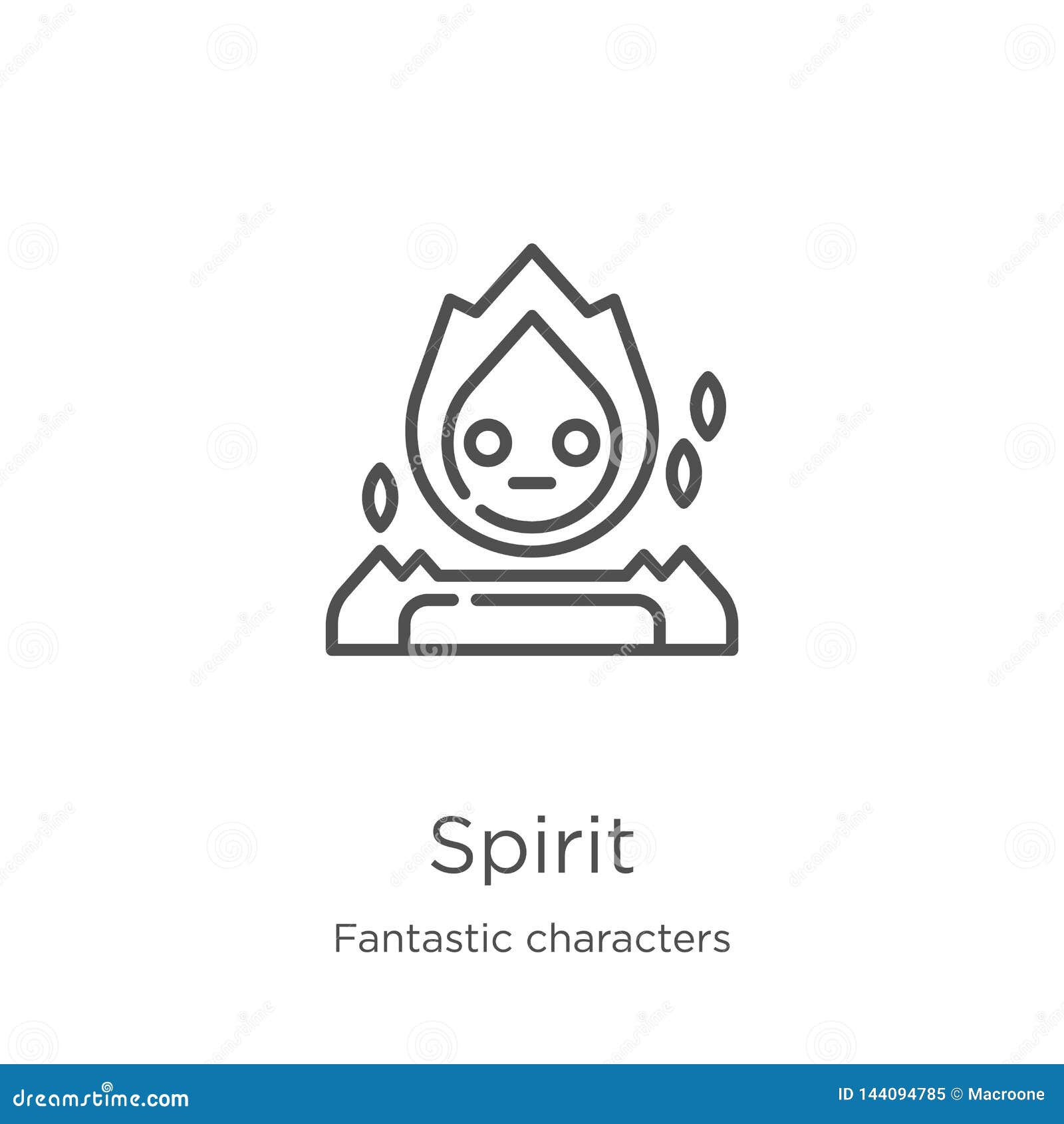 Spirit Icon Vector from Fantastic Characters Collection. Thin Line ...