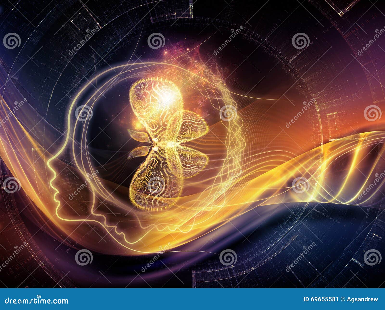 Spirit of Inner Lines stock illustration. Illustration of composition ...